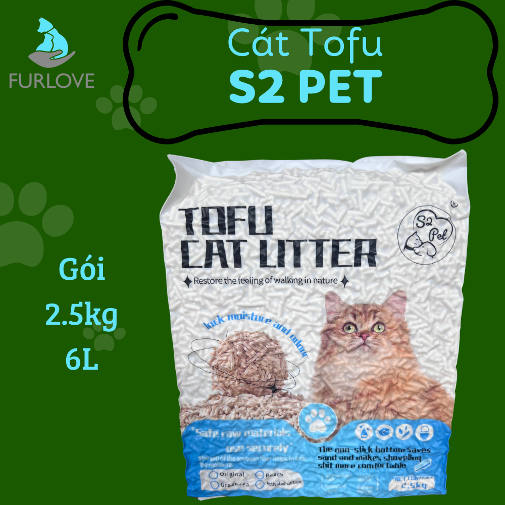 Cát Đậu Nành S2 PET Tofu 6L Cho Mèo hữu cơ,không bụi, vón tốt | Shopee ...