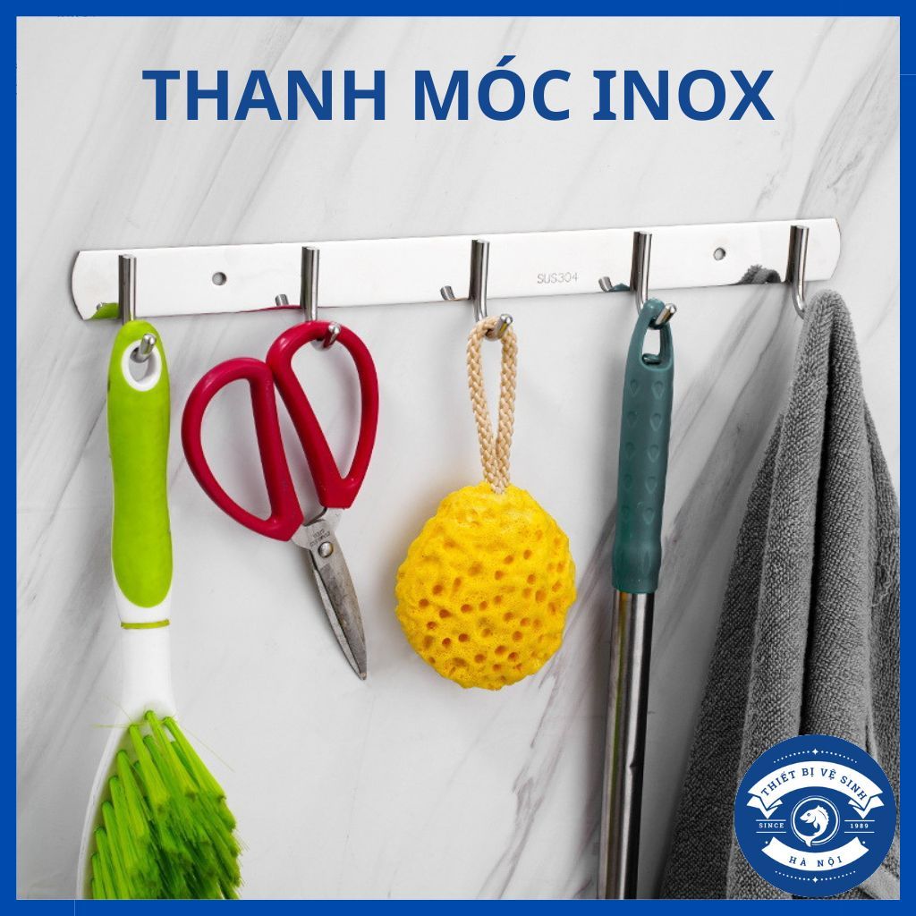 Móc treo tường inox, thanh treo quần áo gắn tường, móc treo đồ inox khoan vít chắc chắn | Shopee ...