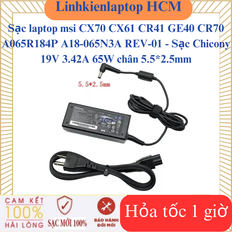 Sạc msi CX70 CX61 CR41 GE40 CR70 A065R184P A18-065N3A REV-01 Sạc ...