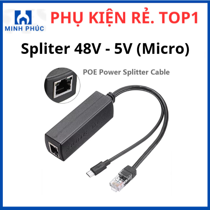 Spliter PoE 5v - Tách nguồn PoE 48v - 52v sang 5v 2A cho camera wifi ...
