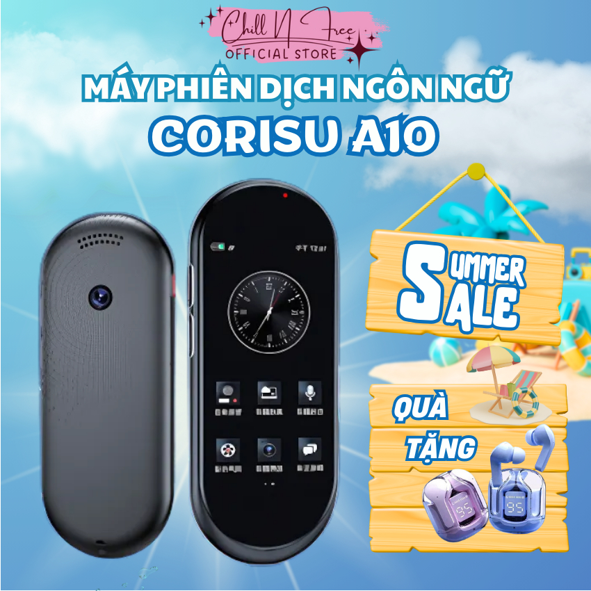 Máy Phiên Dịch CORISU A10 lắp SIM 4G tích hợp AI CHAT GPT dịch OFFLINE ...