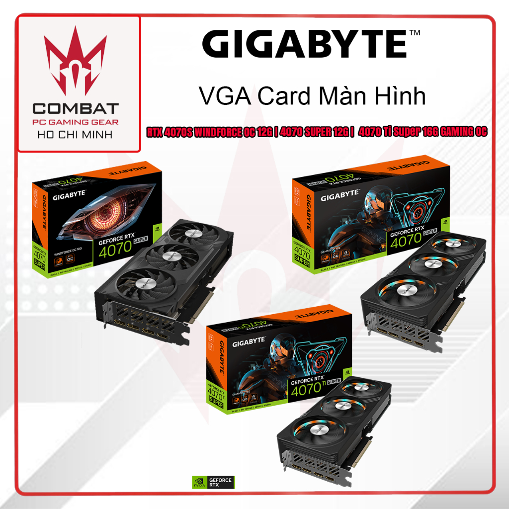VGA Card Màn Hình Gigabyte GeForce RTX 4070S WINDFORCE OC 12G | RTX ...