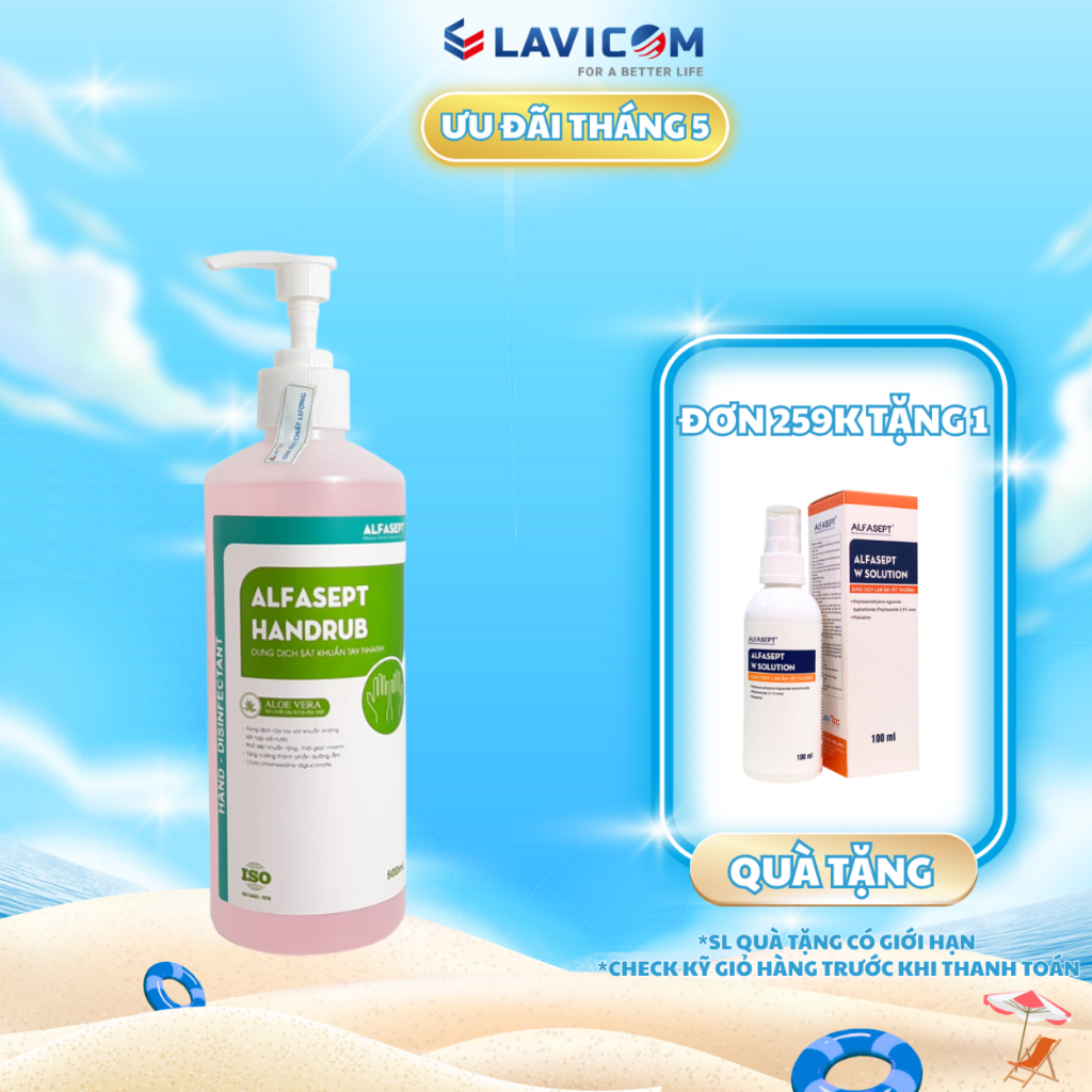 Dung dịch rửa tay sát khuẩn Alfasept Handrub 500ml | Shopee Việt Nam