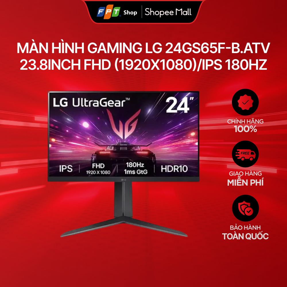 [Chính hãng giá rẻ] Màn hình Gaming LG 24GS65F-B.ATV/23.8inch FHD (1920x1080)/IPS 180Hz | Shopee ...