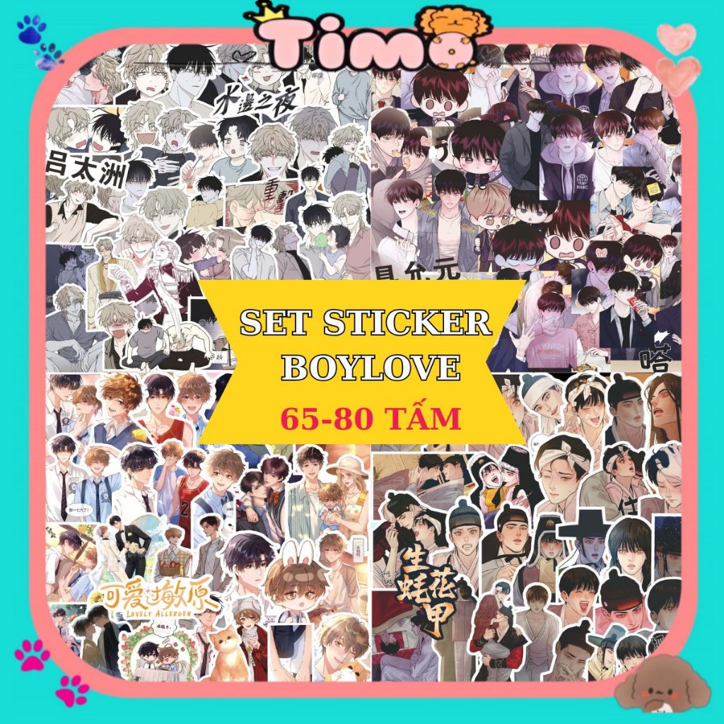 Sticker Boylove Hình Dán BL Meme Cute Niêm Phong Đồ Gói Card Xinh 65-80 ...