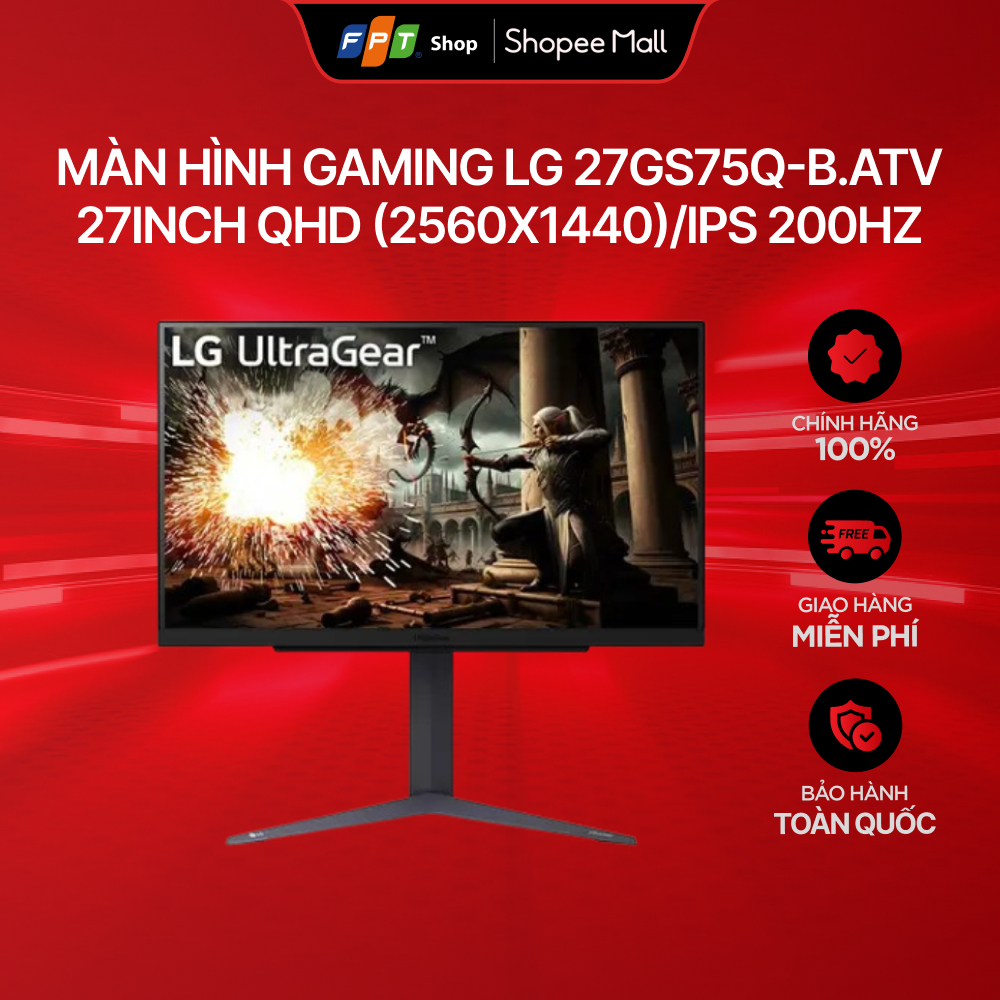 [Miễn phí giao hàng] Màn hình Gaming LG 27GS75Q-B.ATV/27inch QHD ...