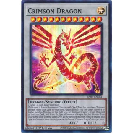 [ Bài Yugioh Chính Hãng ] Crimson Dragon (card) - RA04-EN061 - Super Rare 1st Edition | Shopee ...