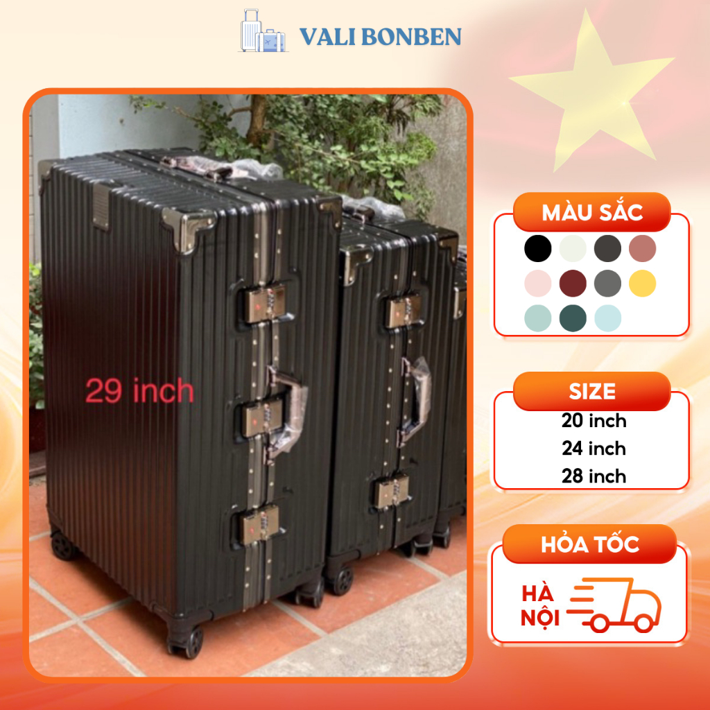 Vali Khung Nhôm Khoá Sập Size 29 Inch, Vali Size To Chuyên Ký Gửi Đi ...