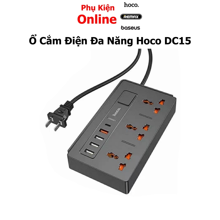 Ổ Cắm Điện Đa Năng Hoco DC15 - Sạc nhanh PD18W, Hỗ Trợ Cổng Type-C, AC ...