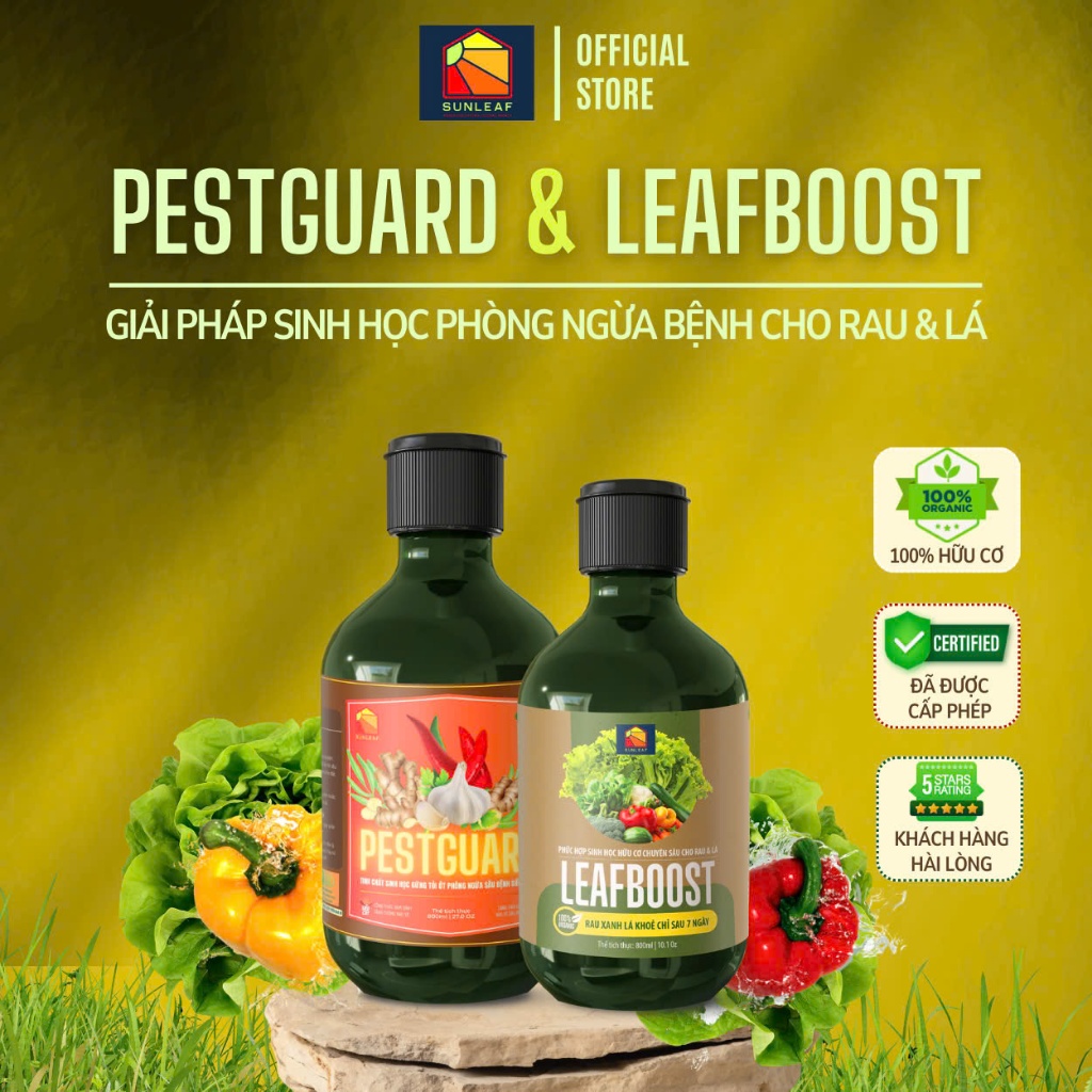 Combo 2 chai Phân Bón Hữu Cơ cho Rau sạch & Cây khỏe - Pestguard ...