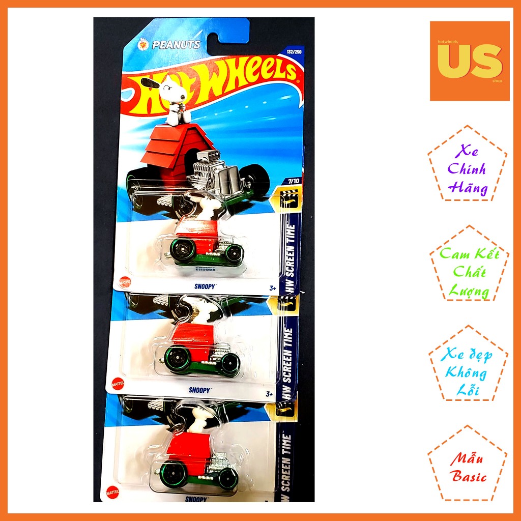 Xe Mô Hình Hot Wheels Snoopy Peanuts (Xe có chó) Chính Hãng | Shopee ...