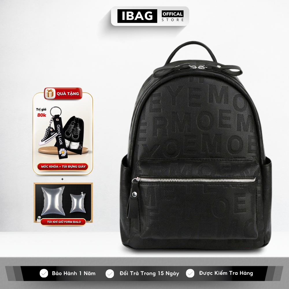 Balo Da Đi Học IBAG Balô Da Thời Trang Nam Nữ Cặp Da Pu Cao Cấp Ba Lô Da Cặp Đi Học Ulzzang Balo ...