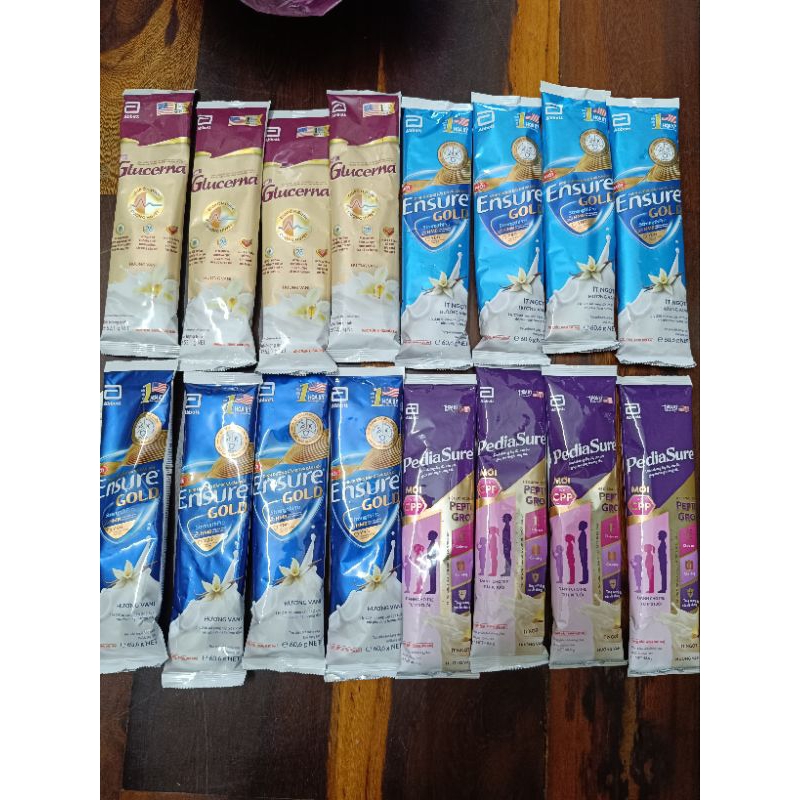[chính hãng] 10 gói sữa ensure hương vani 60,6g/10 gói pedia sure hương ...