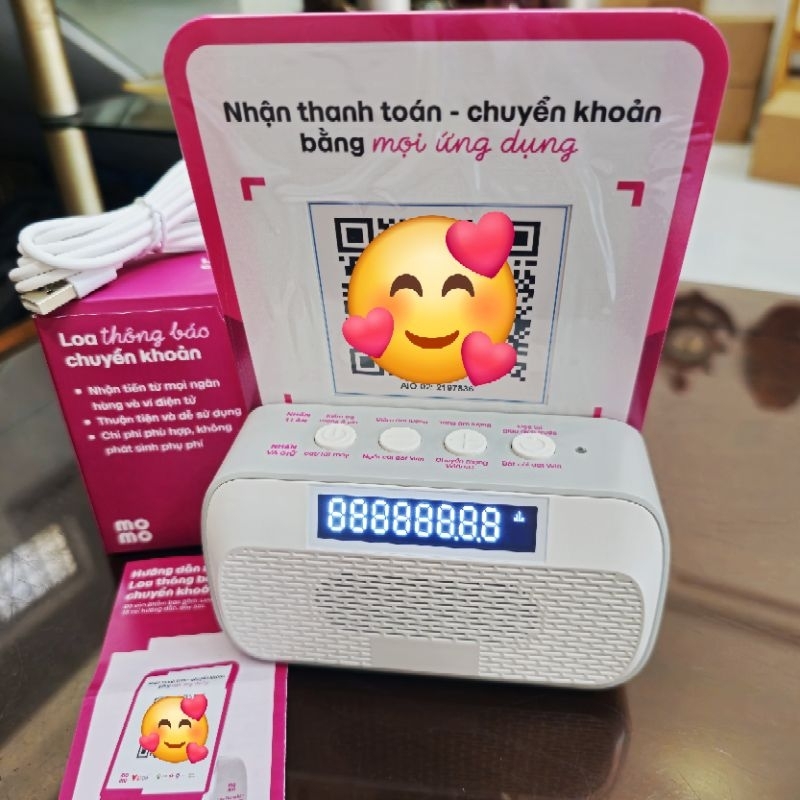 Loa MoMo Đọc Thông Báo Giao Dịch Chuyển Khoản - Phiên Bản Màu Trắng ...