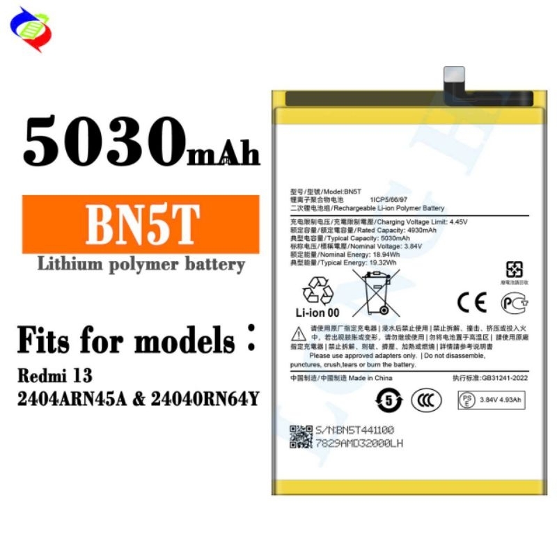 Pin cho máy xiaomi redmi 13 BN5T dung lượng 5030mah bảo hành 6 tháng | Shopee Việt Nam