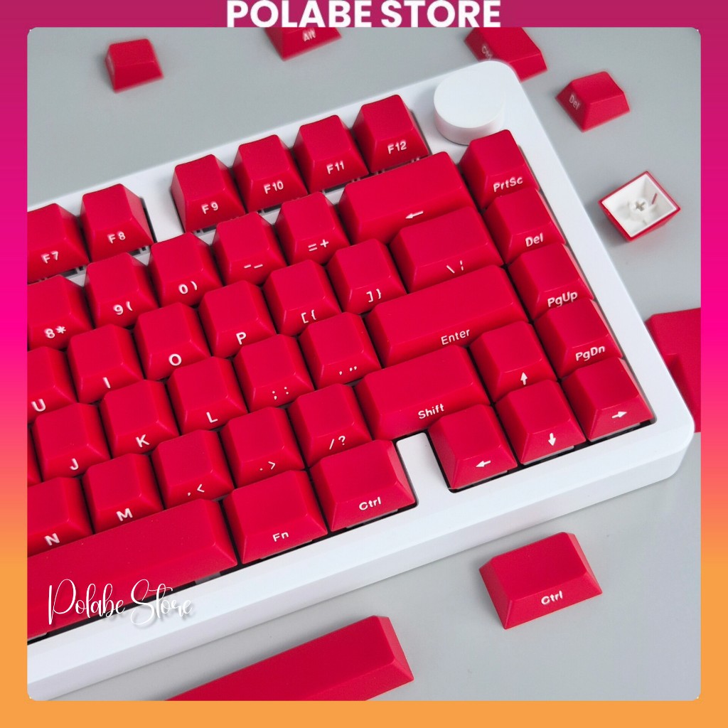 Keycap Ninja Red Cherry profile keycap side print daye bàn phím cơ ...