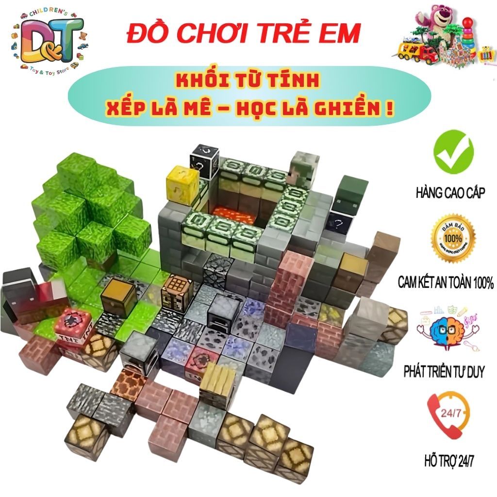 KHỐI NAM CHÂM TỪ TÍNH MINECRAFT – TỰ DO XÂY DỰNG THẾ GIỚI SÁNG TẠO ...