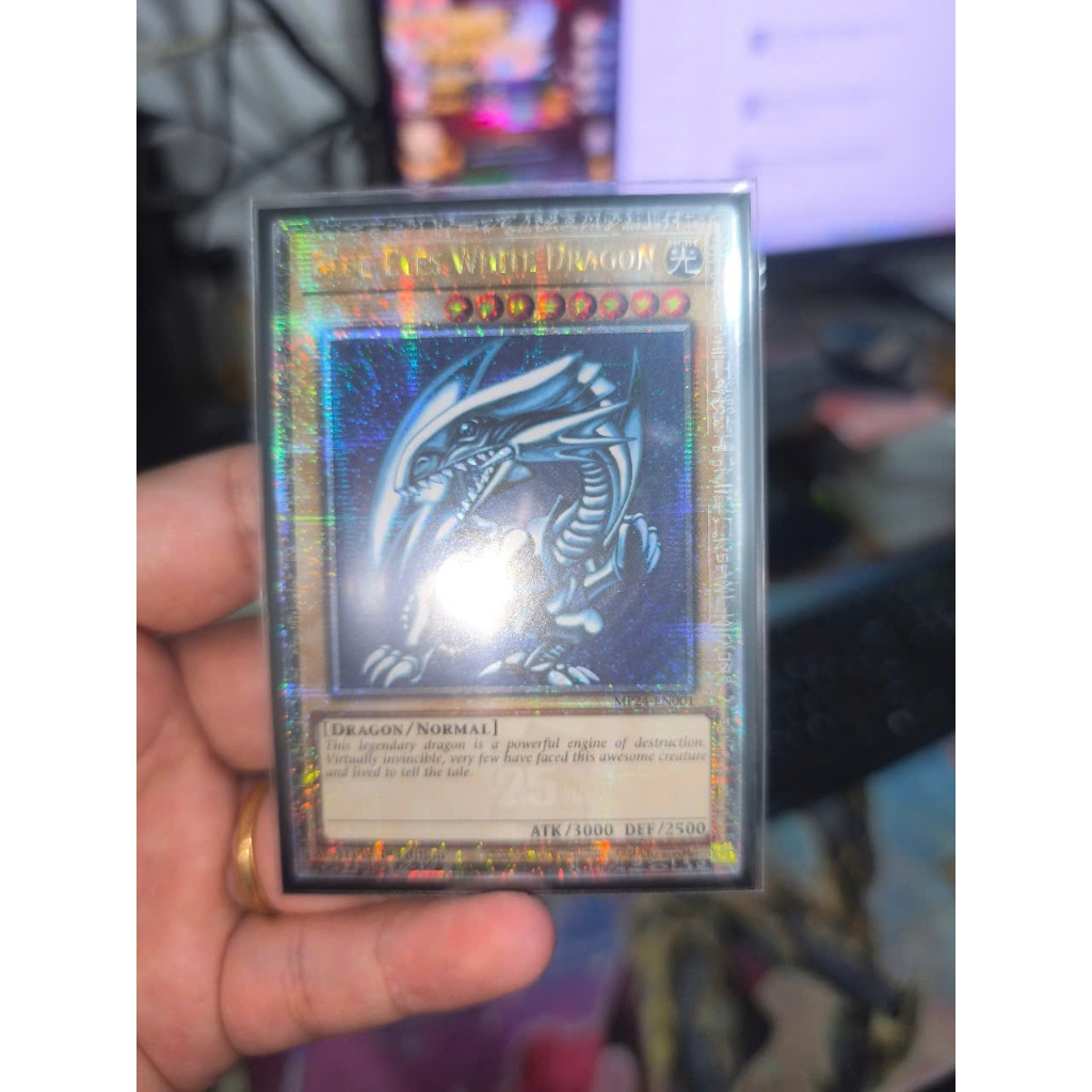 [Yugioh Funny Shop] 1 lá thẻ bài Blue-Eyes White Dragon - MP24-EN001 - Quarter Century Rare 1st ...
