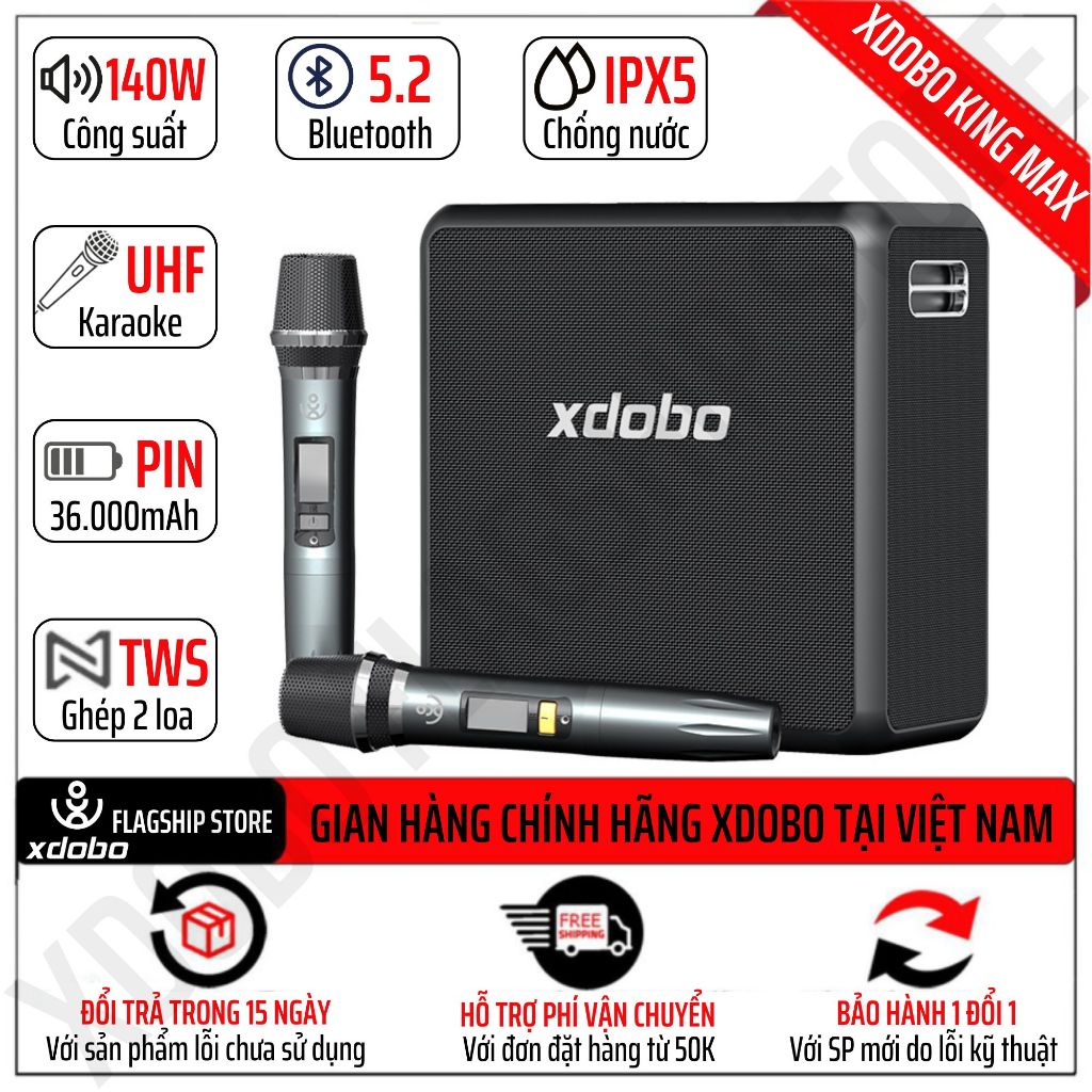 Loa Bluetooth Xdobo King Max 140W Siêu Trầm Karaoke Trợ giàng Bản nâng cấp của Xdobo X8 Pro X9 ...