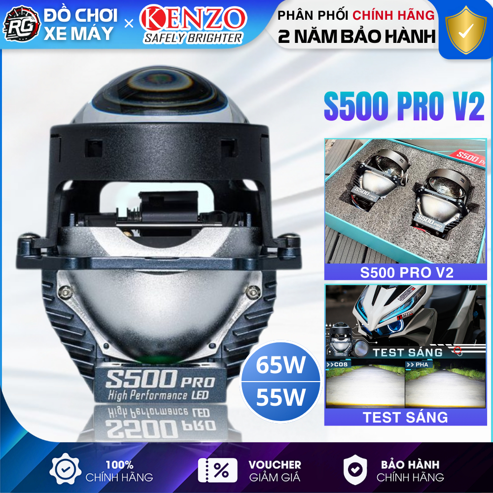 Kenzo S500 Pro V2 - Đèn Bi Cầu Led S500 Pro 65W Siêu Sáng, Nhiệt Màu ...