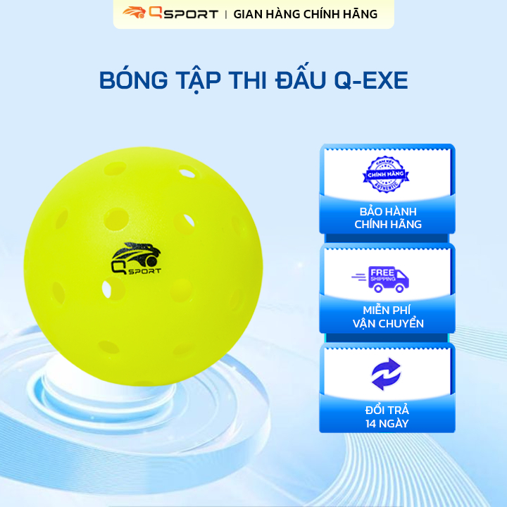 Bóng tập thi đấu Pickleball Qsport Q-Exe 40 lỗ với đường kính 74mm ...