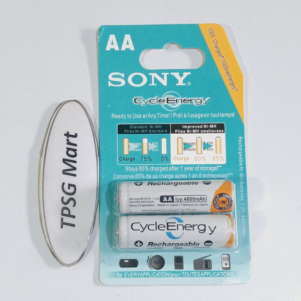 Pin sạc AA SONY CycleEnergy / Vĩ 2 Viên (Pin sạc AA) | Shopee Việt Nam