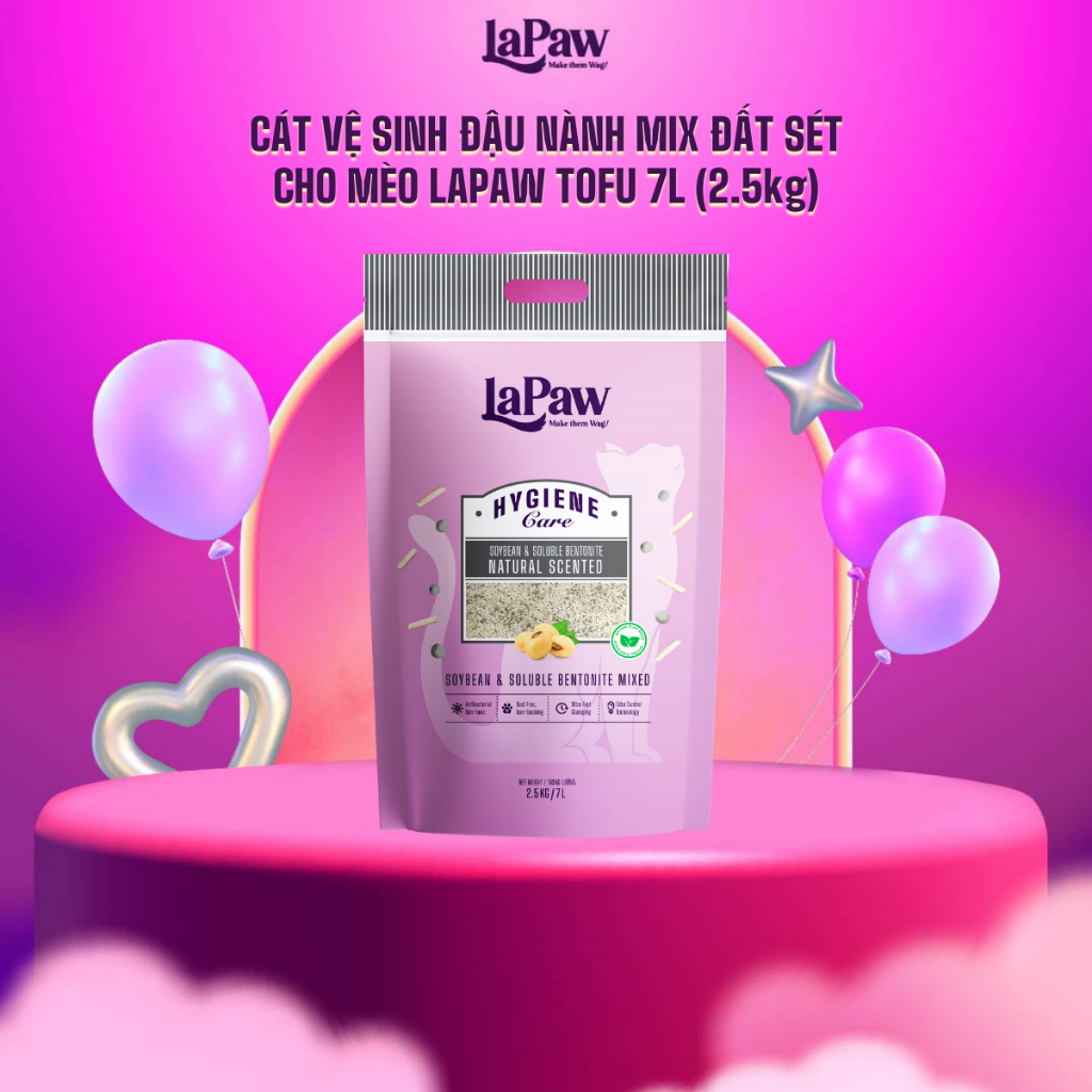 [NEW] LaPaw cát vệ sinh đậu nành mix cát đất sét cao cấp 7L/ 2,5 KG ...