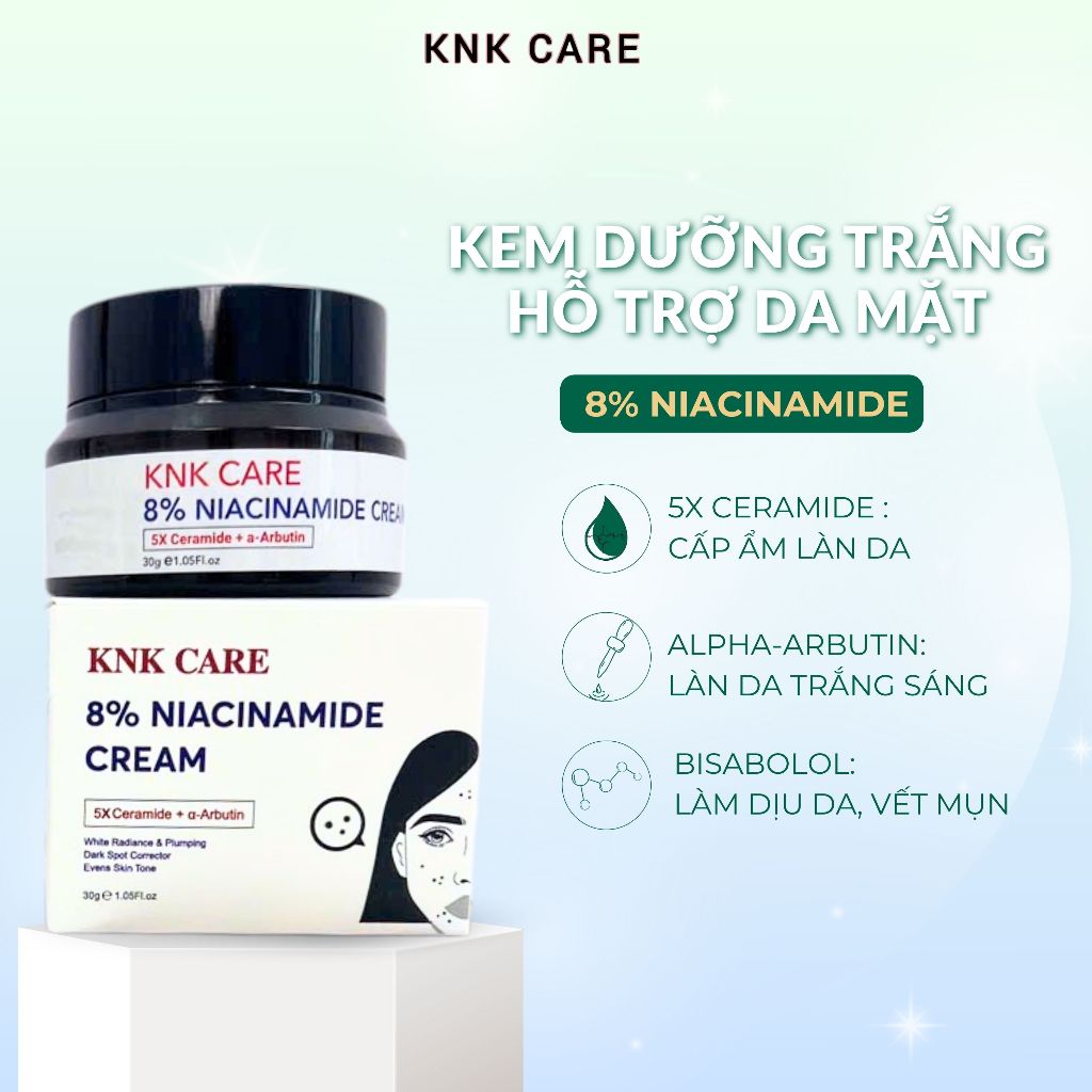 Kem Dưỡng Da Mặt 8% Niacinamide- Kem Face Dưỡng Ẩm, Hỗ Trợ Vết Nám, Nếp nhăn - KNK CARE SHOP ...