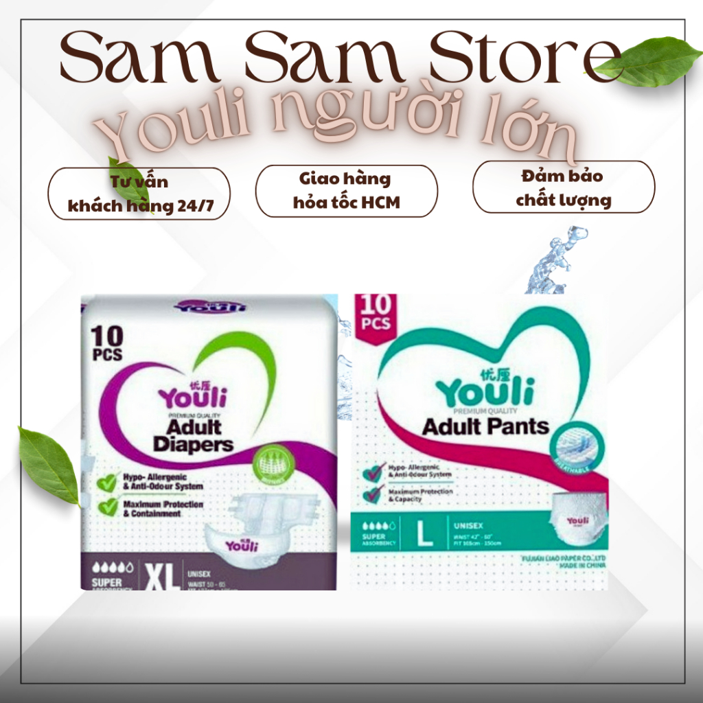 Tã/bỉm Quần Người Già Youli M10 / L10 / XL10 ( 10 miếng ) | Shopee Việt Nam