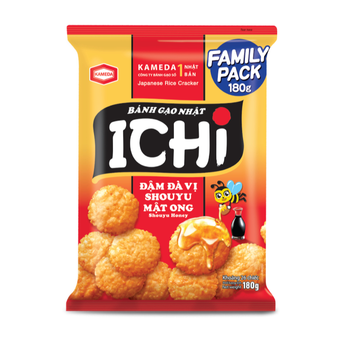 3 gói Bánh gạo Ichi vị Shouyu mật ong 180g | Shopee Việt Nam