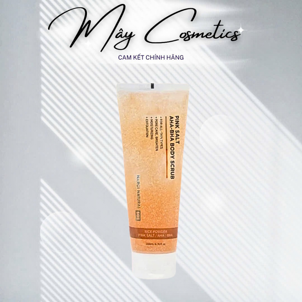 Sữa Tắm Tẩy Da Chết Pink Salt Aha - Bha Body Scrub Narci Natural 200ml ...