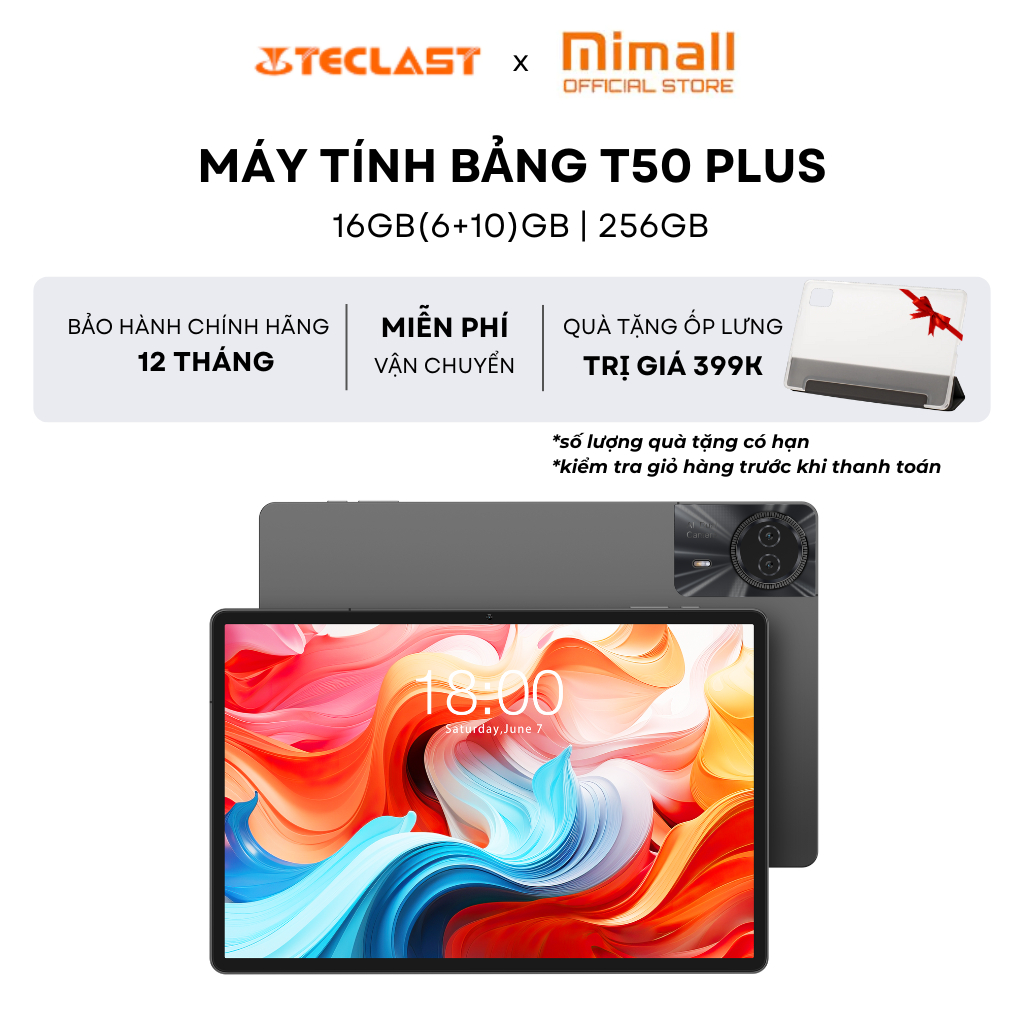 Máy Tính Bảng Teclast T50 PLUS 16GB(6+10)/256GB| FHD 11” | 8000mAh ...