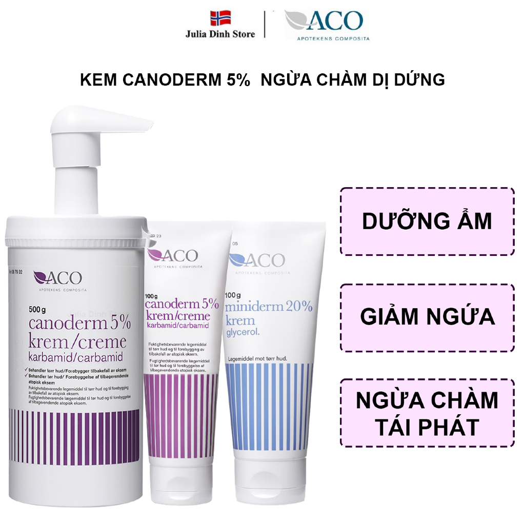 Kem dưỡng ẩm ACO dành cho da viêm cơ địa Canoderm 5% | Shopee Việt Nam