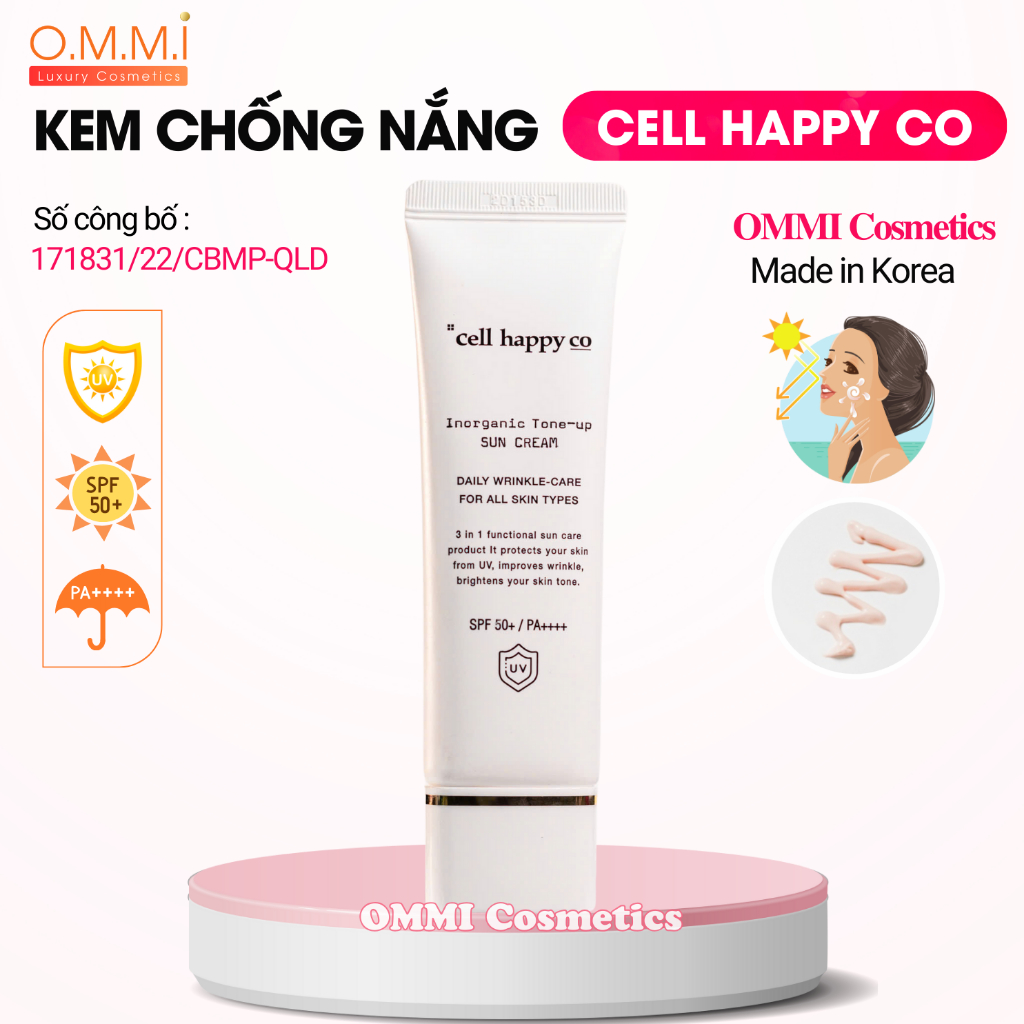 Kem chống nắng Cell Happy Co - Hàn Quốc (50g) | OMMI Beauty | Shopee ...