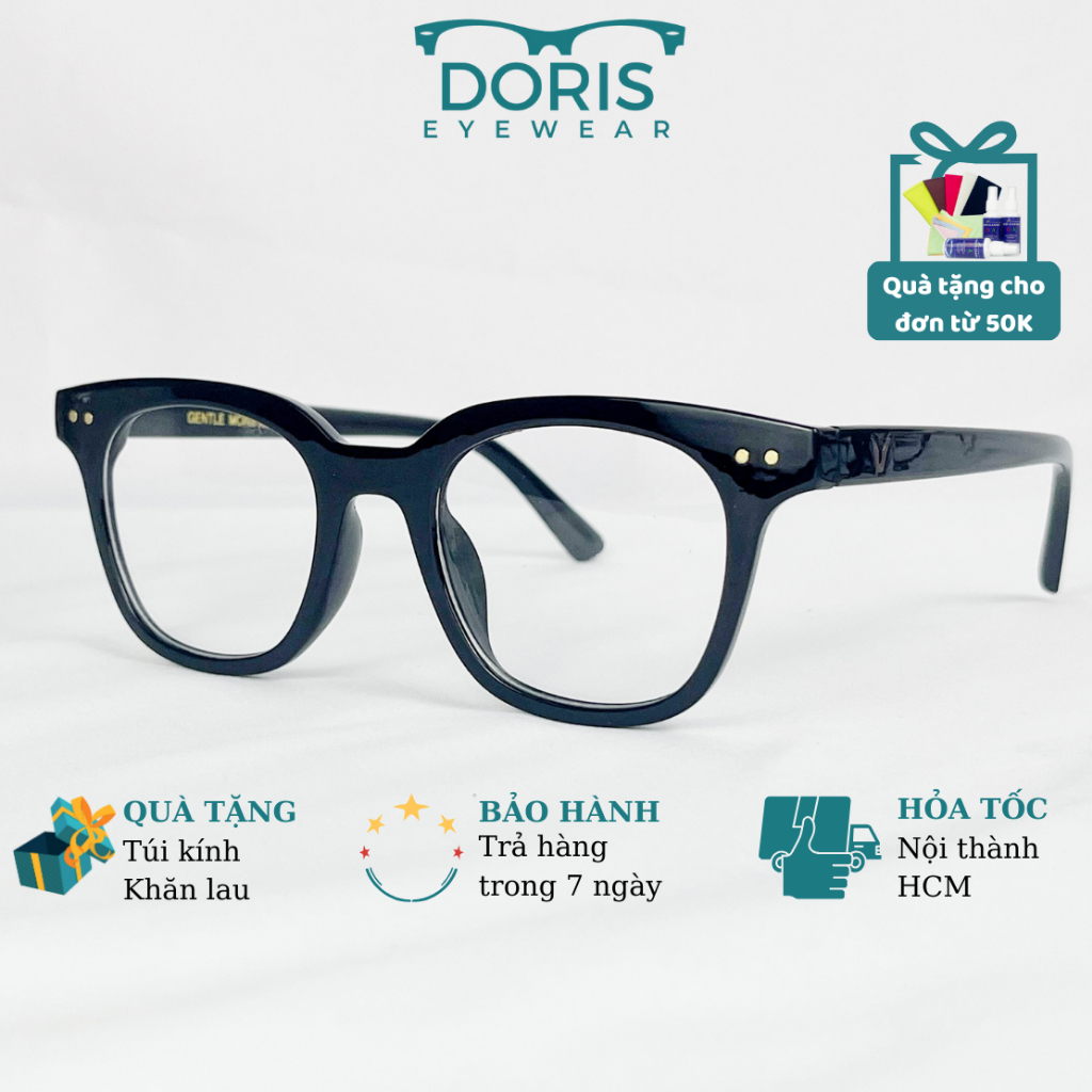 Kính mát gọng chữ V vuông nhựa dẻo TR90 cao cấp dành cho nam nữ DORIS ...