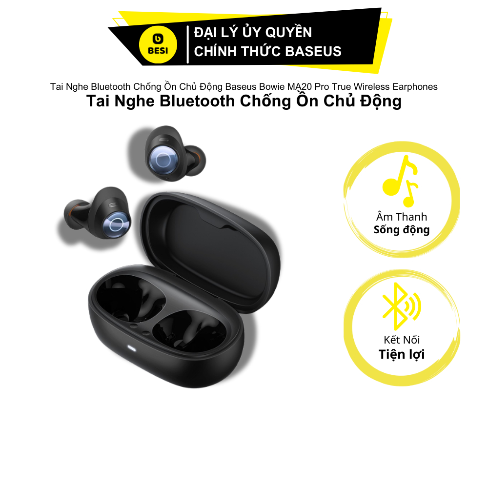 Tai Nghe True Wireless Baseus Bowie MA20 Pro | Chống Ồn ANC, Chống Nước ...