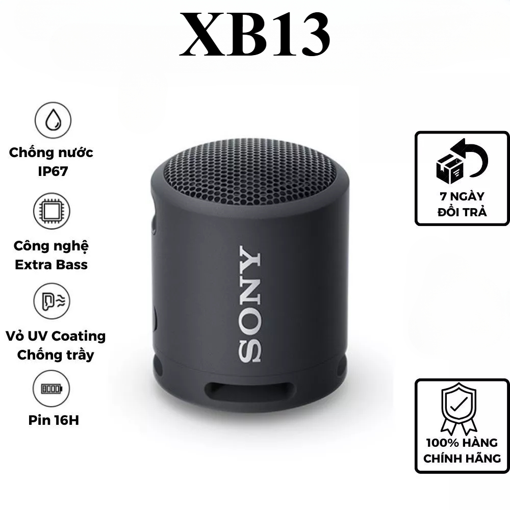 Loa Bluetooth Sony SRS - XB13 Âm Bass Mạnh Mẽ Chống Nước IP67 Chơi Nhạc 16H | Shopee Việt Nam