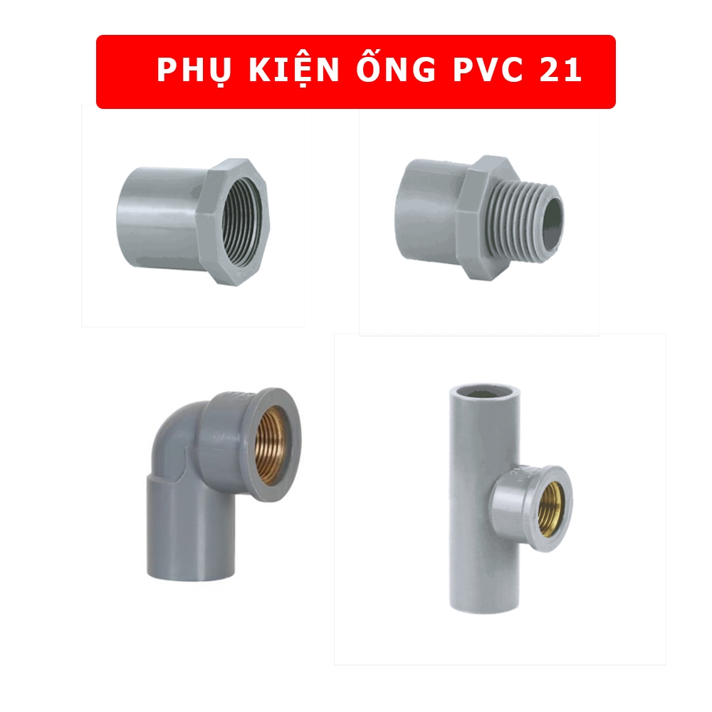 Phụ kiện ống PVC 21 rối ren 21 các loại | Shopee Việt Nam