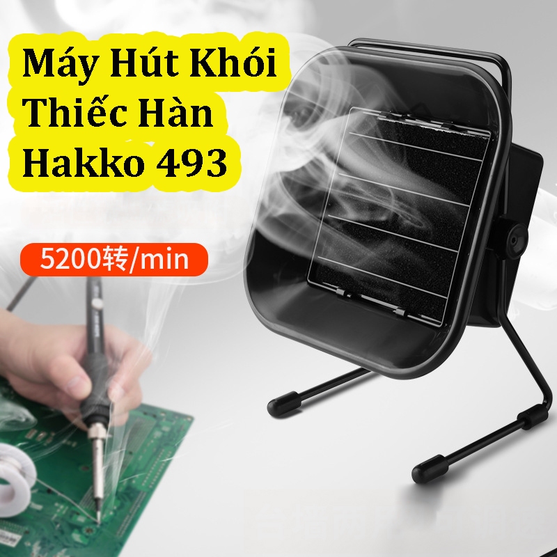 Máy Hút Khói Thiếc Hàn HAKKO 493 Tặng Kèm Ống Công Suất 50W, 30W Hút Khói Thiếc Bảo Vệ Sức Khỏe ...