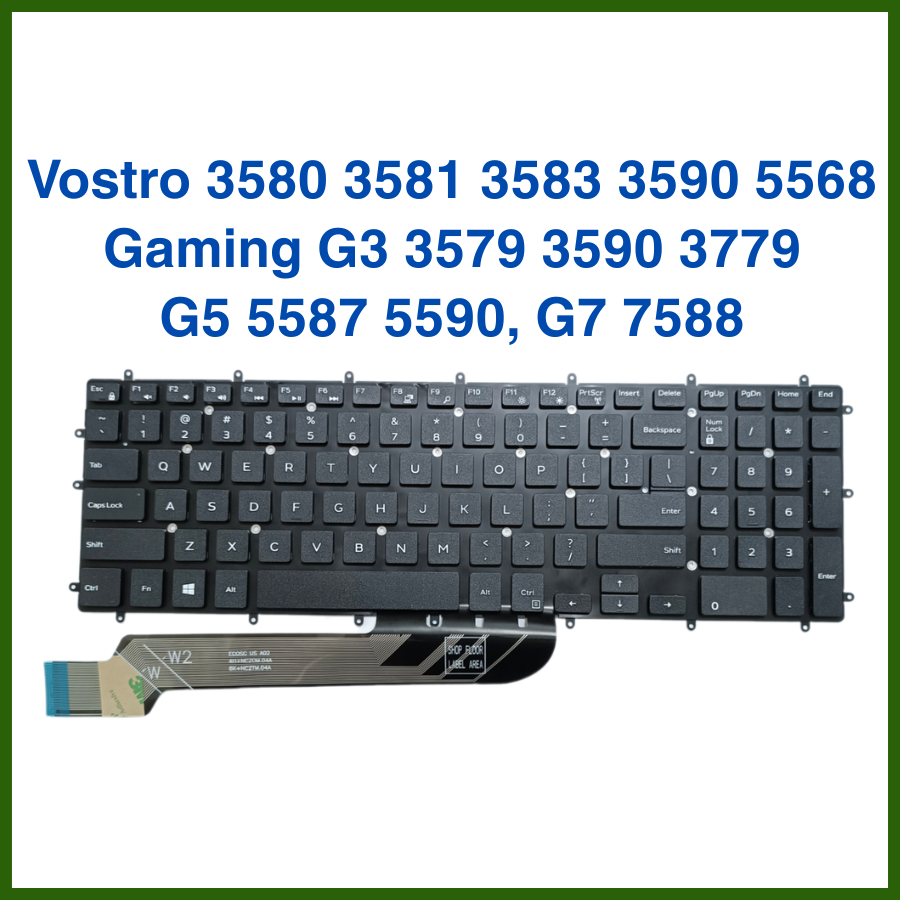 Bàn phím Laptop Dell Vostro 3580 3581 3583 3590 5568, Inspiron Gaming ...