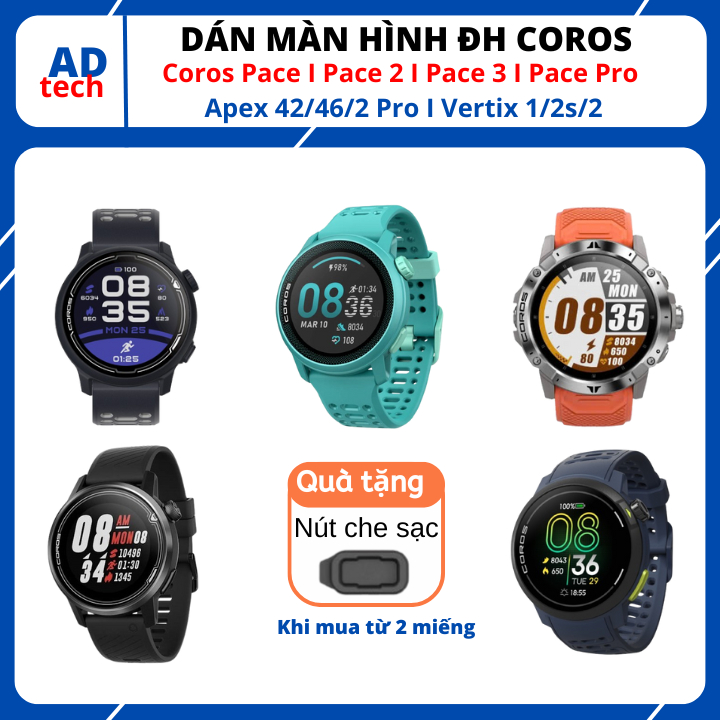 Dán màn hình đồng hồ Coros Pace 3 2 Pro Coros Apex 46mm 42mm Coros Apex 2 Pro Vertix 2 Vertix 2s ...