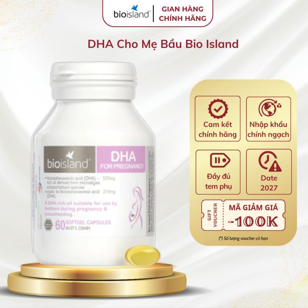 DHA Bioisland Cho Mẹ Bầu Hỗ Trợ Phát Triển Trí Não Và Hệ Thần Kinh Thai Nhi BIOISLAND VIỆT NAM ...