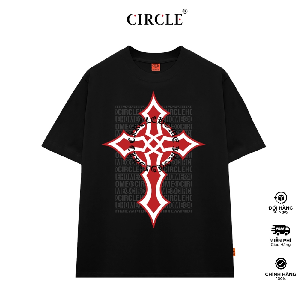 Áo thun CIRCLE - CRIMSON CROSS CORE CIRCLE HOMES Cotton Cao Cấp Form ...