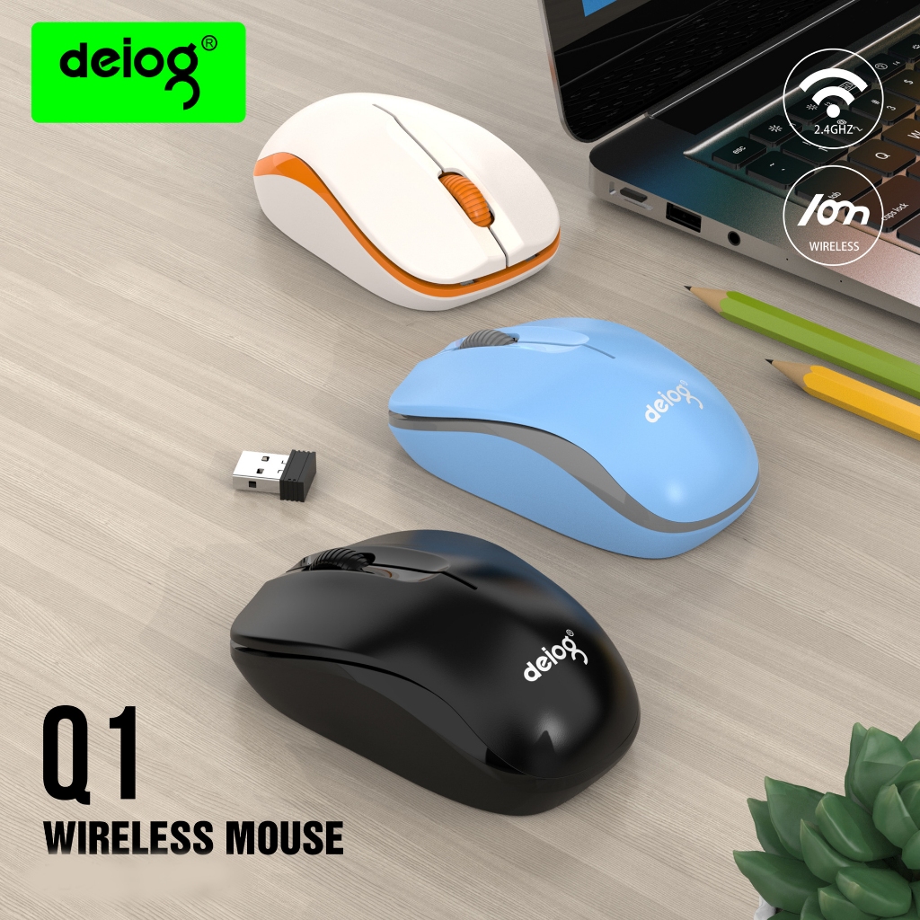 Chuột không dây Wireless 2.4G Deiog Q1 DPI 1600, Thiết kế nhỏ gọn ...