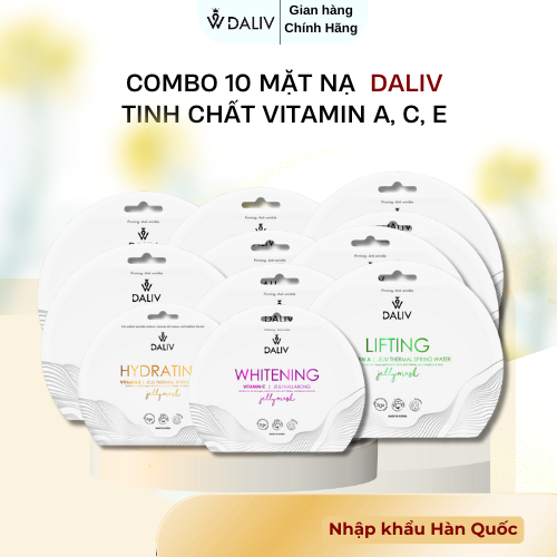 10 Mặt nạ Daliv nâng cơ tinh chất Vitamin A, C, E ngăn ngừa lão hóa ...