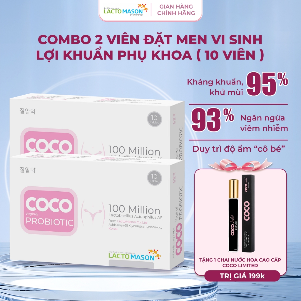 [Tăng Nước Hoa Vùng Kín] Combo 2 Viên chăm sóc vùng kín Men vi sinh ...