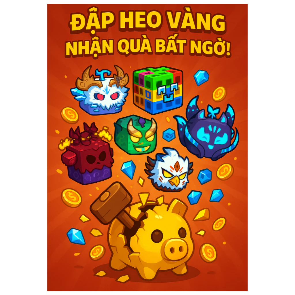 Đập Heo Vàng Săn Mô Hình - Đồ chơi Roblox, Roblox Toys - MinhMaMa.com
