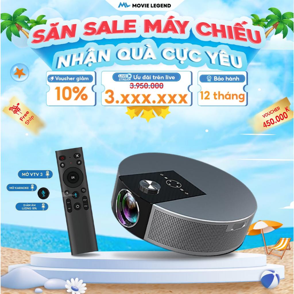 Máy Chiếu Q10 Full HD - Máy Chiếu Movie Legend - Hỗ Trợ 4K, Xem Bóng Đá ...