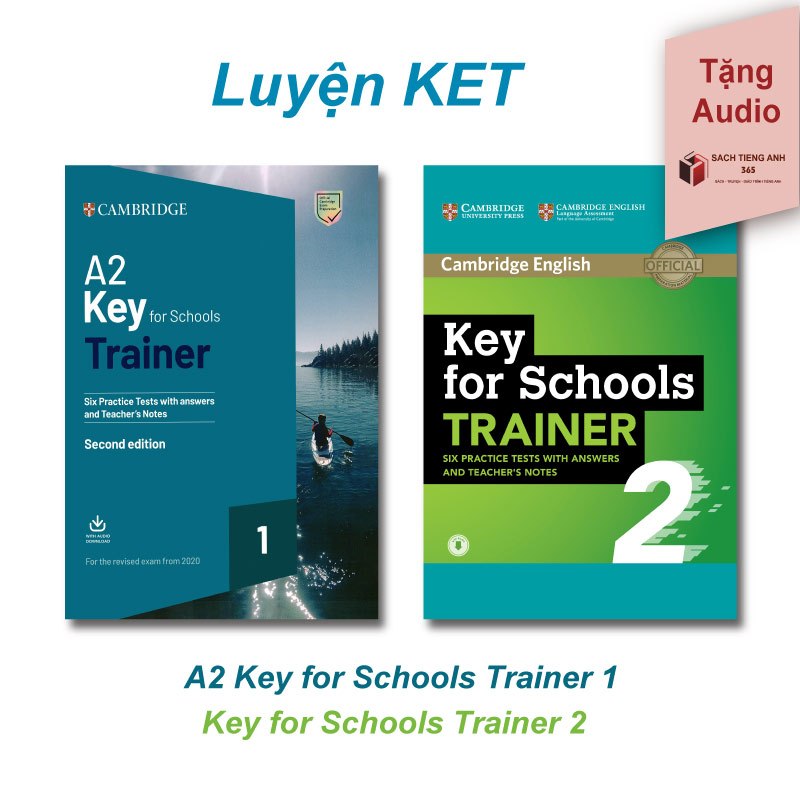 Sách - A2 Key for Schools Trainer 1,2 - Second edition - bản in tặng ...