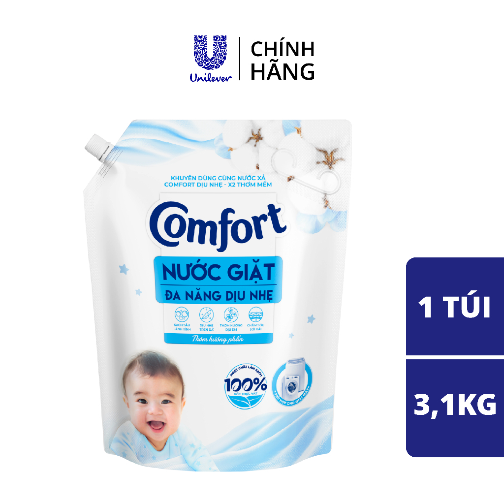 [Live] - Combo 2 túi Nước Giặt Comfort Đa Năng Dịu Nhẹ 3,1KG | Shopee ...
